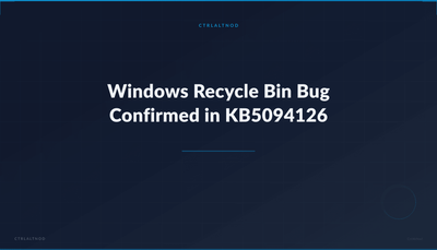 Windows Recycle Bin Filename Bug Confirmed in KB5094126 | Microsoft